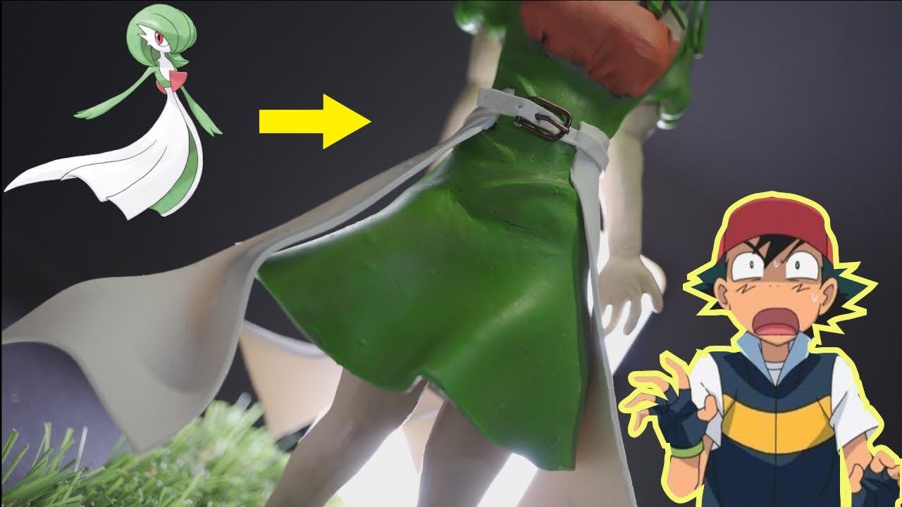 I made a human Gardevoir | Pokemon Clay Art - YouTube
