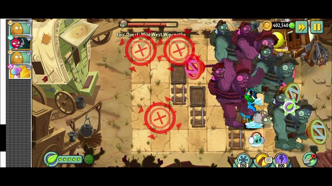 Zomboss Battle Wild West Epic Quest PvZ 2 - YouTube