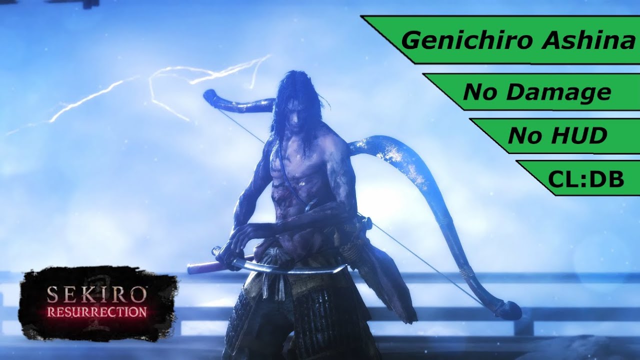 Sekiro: Resurrection: Genichiro Ashina (No Damage, No HUD, CL:DB) | 4K ...