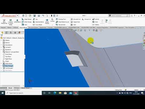 Solidworks sheet metal normal cut dimension - mevablocks