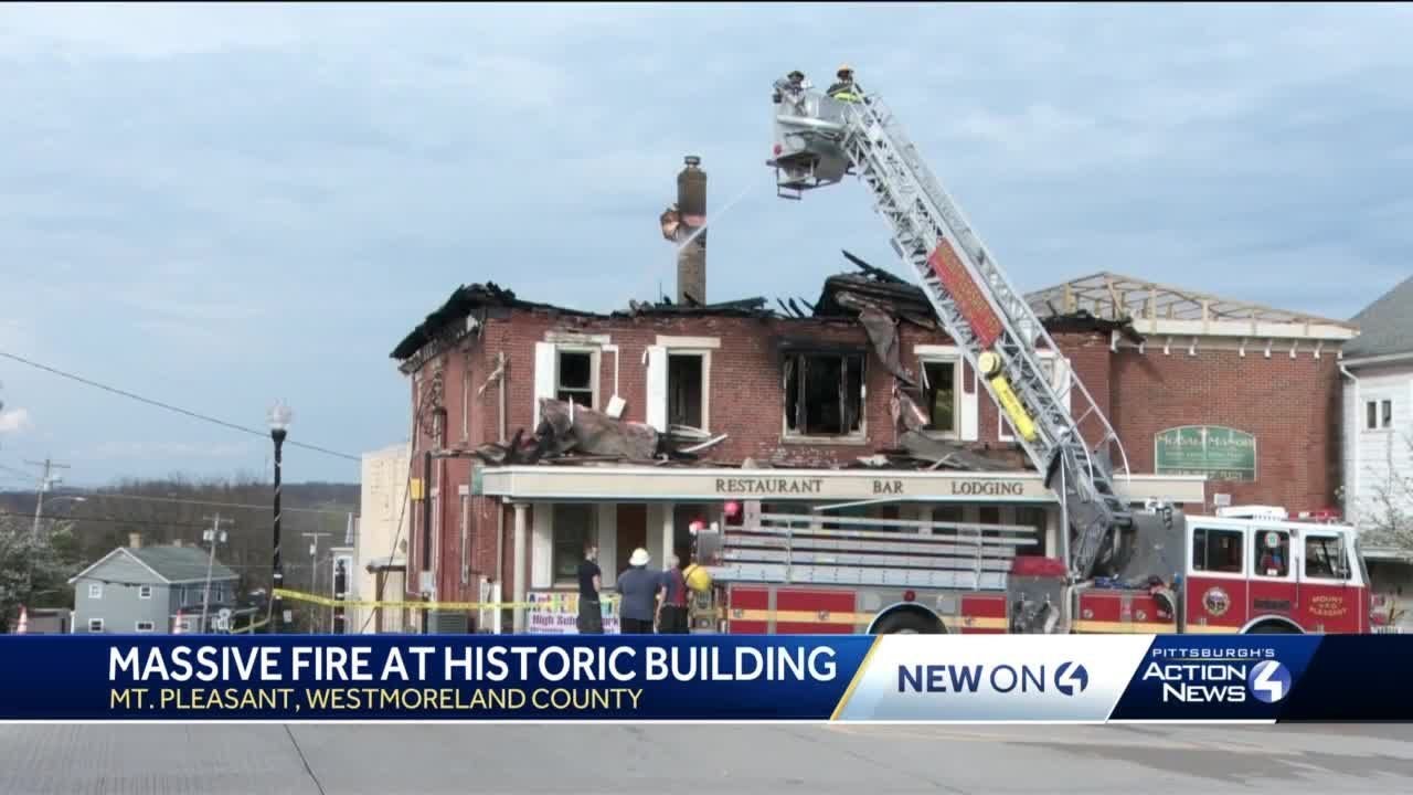 History up in flames: Massive fire hits Mount Pleasant hotel - YouTube