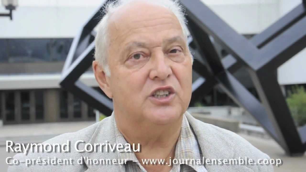 Raymond Corriveau, co-président d'honneur, présente le journal Ensemble ...