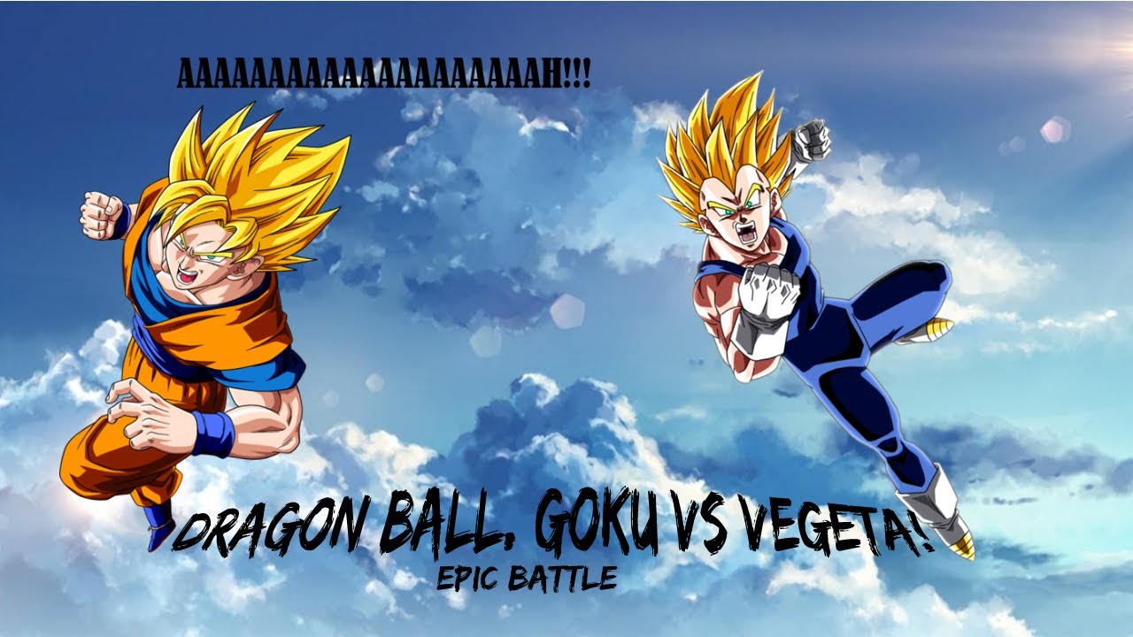 Dragon Ball: Goku vs Vegeta *EPIC BATTLE* (animation) - YouTube