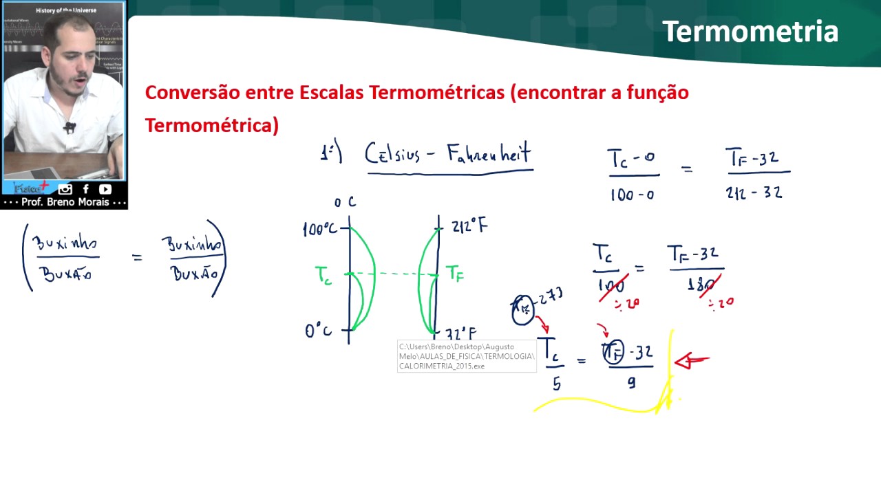 Conversão entre escalas Celsius, Kelvin e Fahrenheit | Termometria (#3 ...
