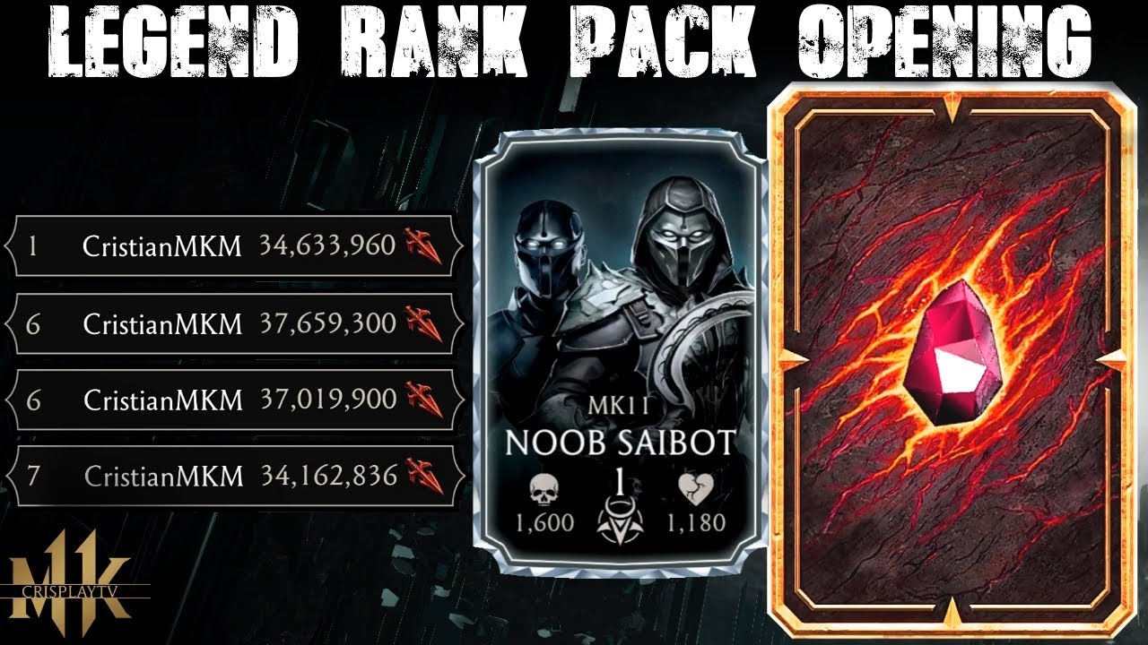 4 Legend Rank Pack Opening. MK Mobile - YouTube