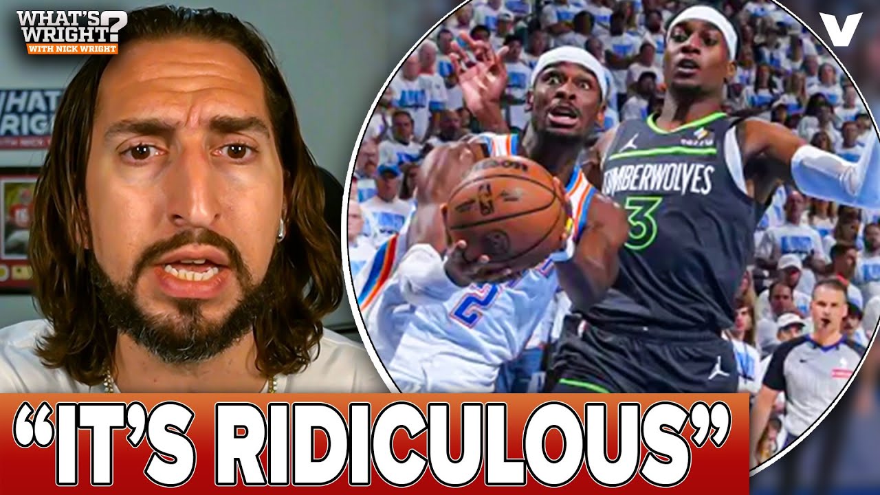 Nick Wright goes SCORCHED EARTH on SGA foul grifting, Timberwolves ...