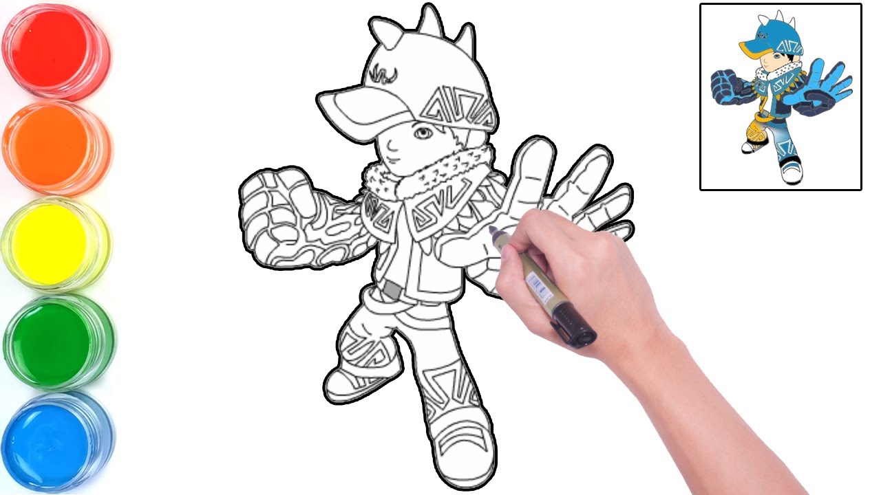 Menggambar dan Mewarnai BoBoiBoy Galaxy Glacier - YouTube