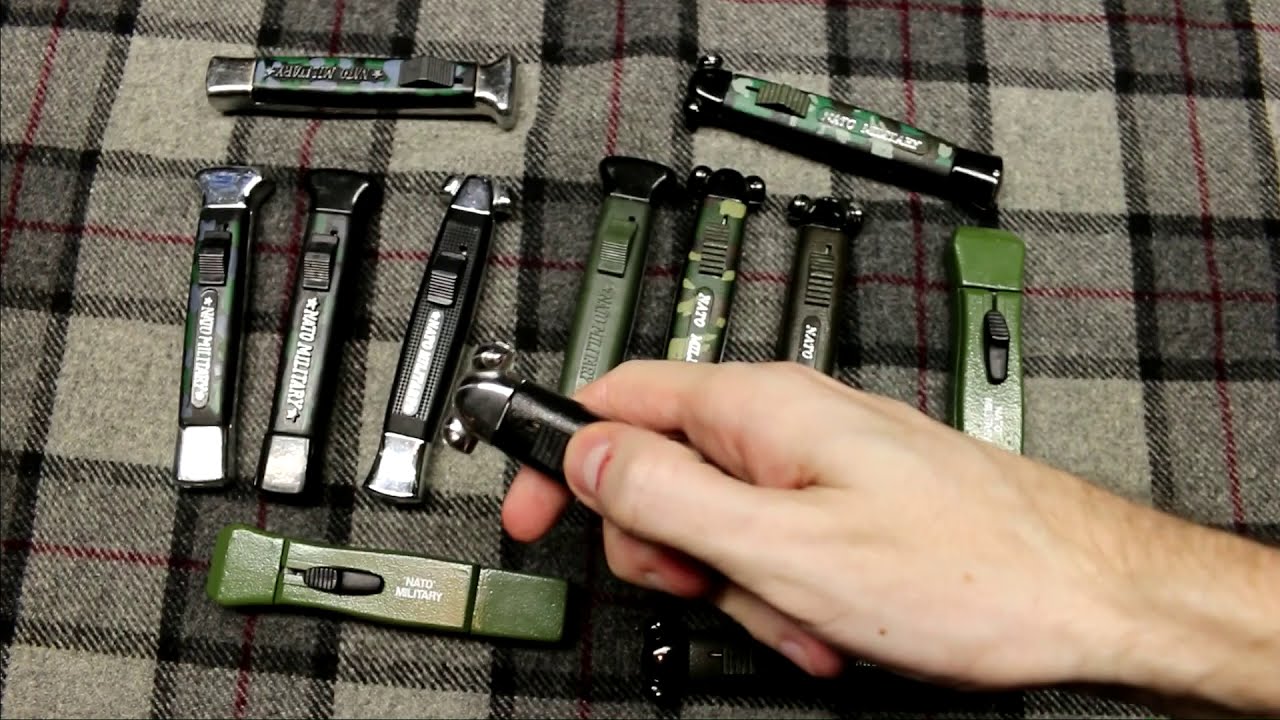 Nato Military OTF Knife Collection - YouTube