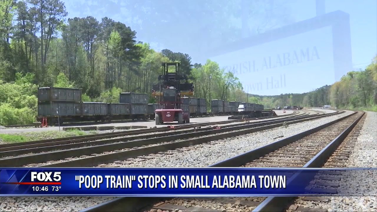 'Poop train' stops in small Alabama town - YouTube
