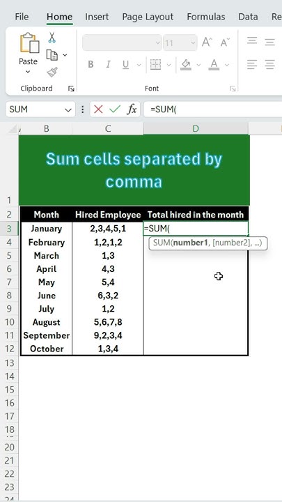How to Sum All Values Within a Single Cell in Excel #exceltips #exceltricks #excelhacks #excel ...