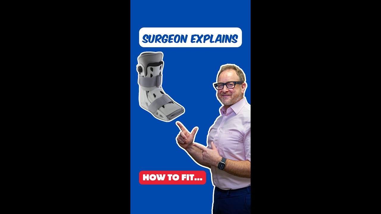 How to fit an Aircast Short Ankle Walker Boot - YouTube