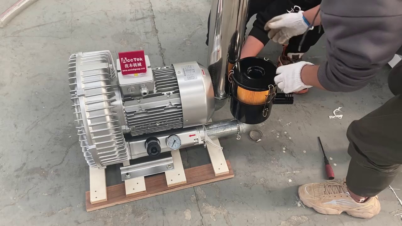 AccTek Lesson 2: How to connect air vacuum pump for cnc router? - YouTube