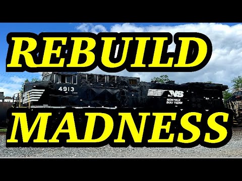 REBUILD LEADERS MEET W. FOREIGN POWER, INSANE 8 LOCOMOTIVE LASHUP ON LOCAL AND MORE…. - YouTube