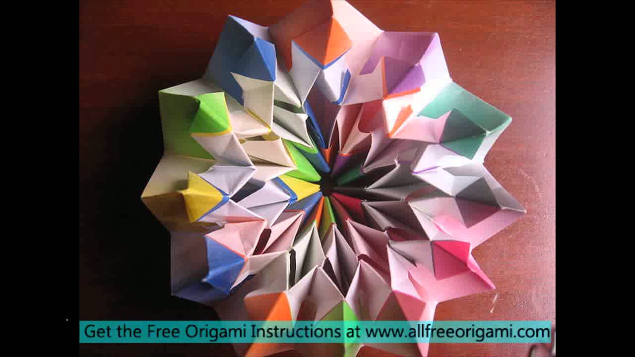 how to do origami fireworks - YouTube