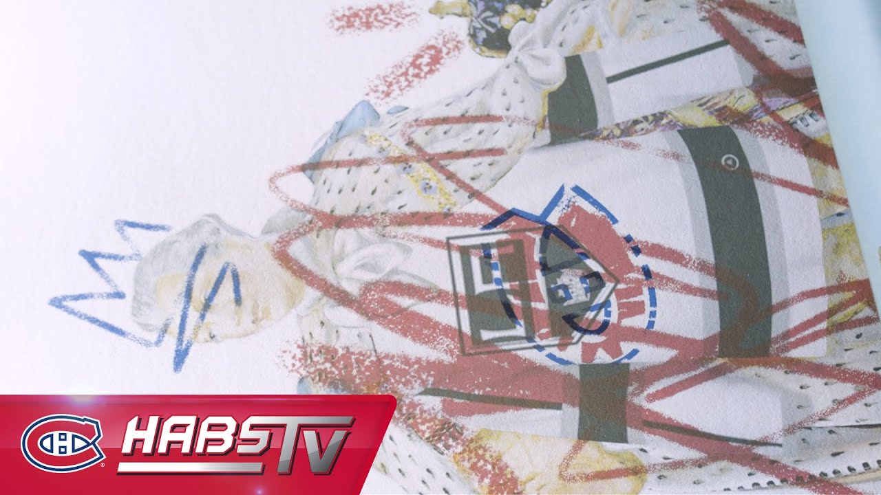Alan Ganev creates a game day print for the Habs - YouTube