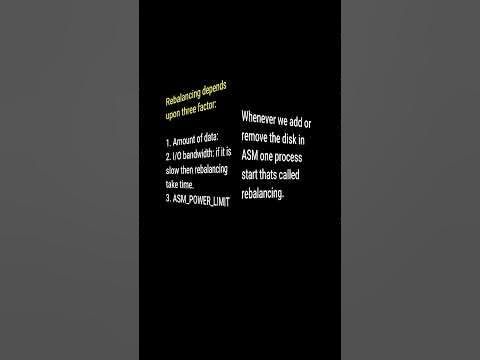 #shorts Rebalancing in ASM | Interview questions. #learnomate technologies - YouTube