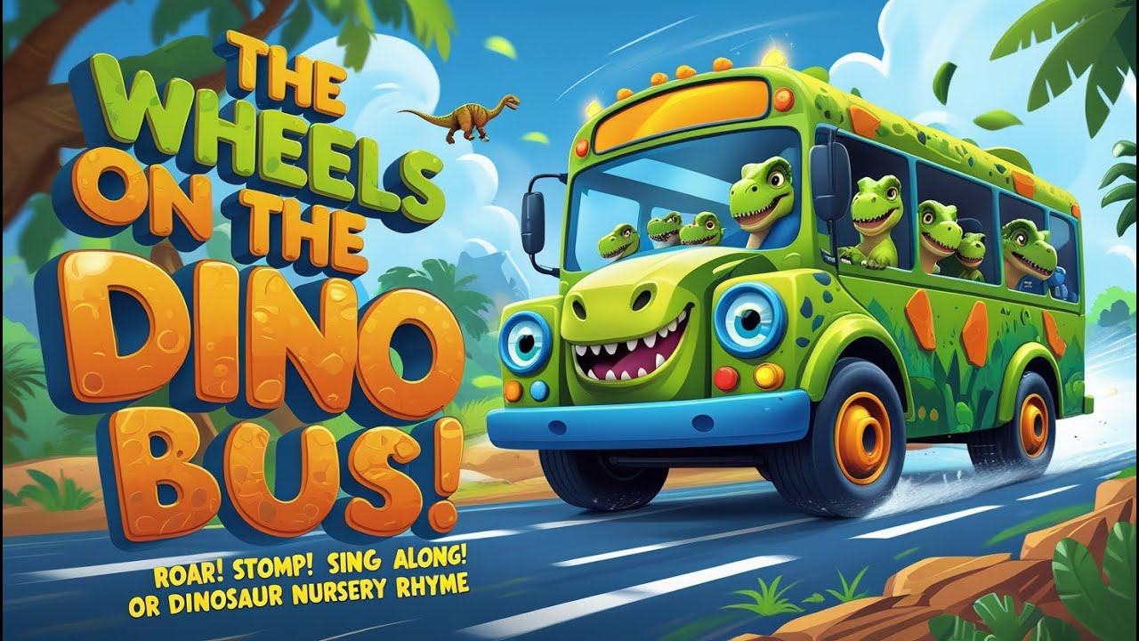 The Wheels on the Dino Bus – Roaring Fun for Kids! 🦖🚌🎵 - YouTube