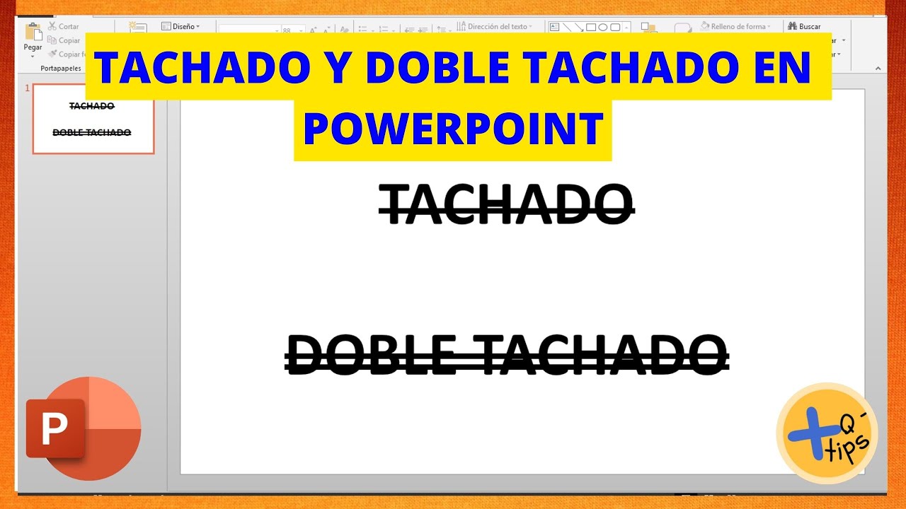 Cómo HACER un TACHADO y DOBLE TACHADO en POWERPOINT - YouTube