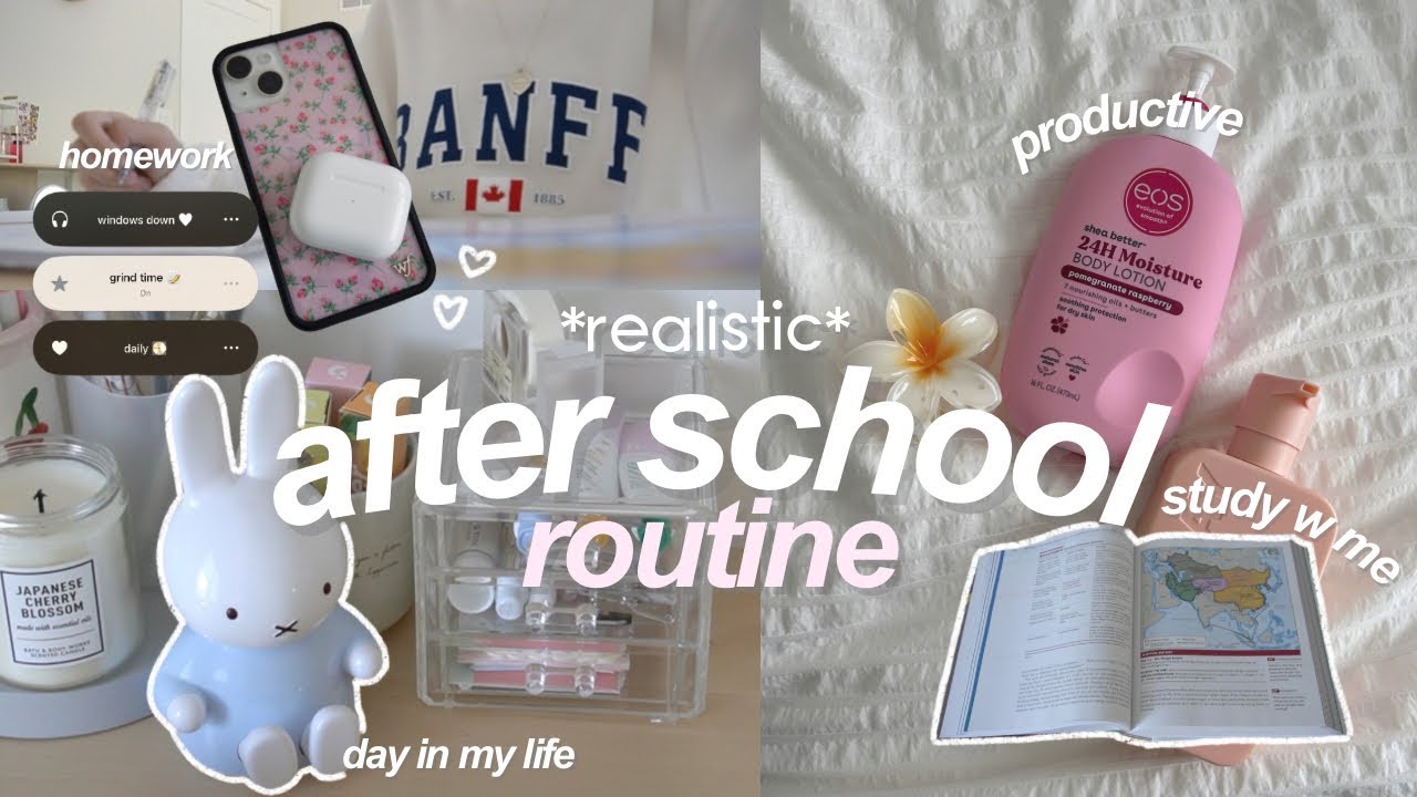 AFTER SCHOOL ROUTINE *realistic* 📝🎀|| studying, productive, back to ...