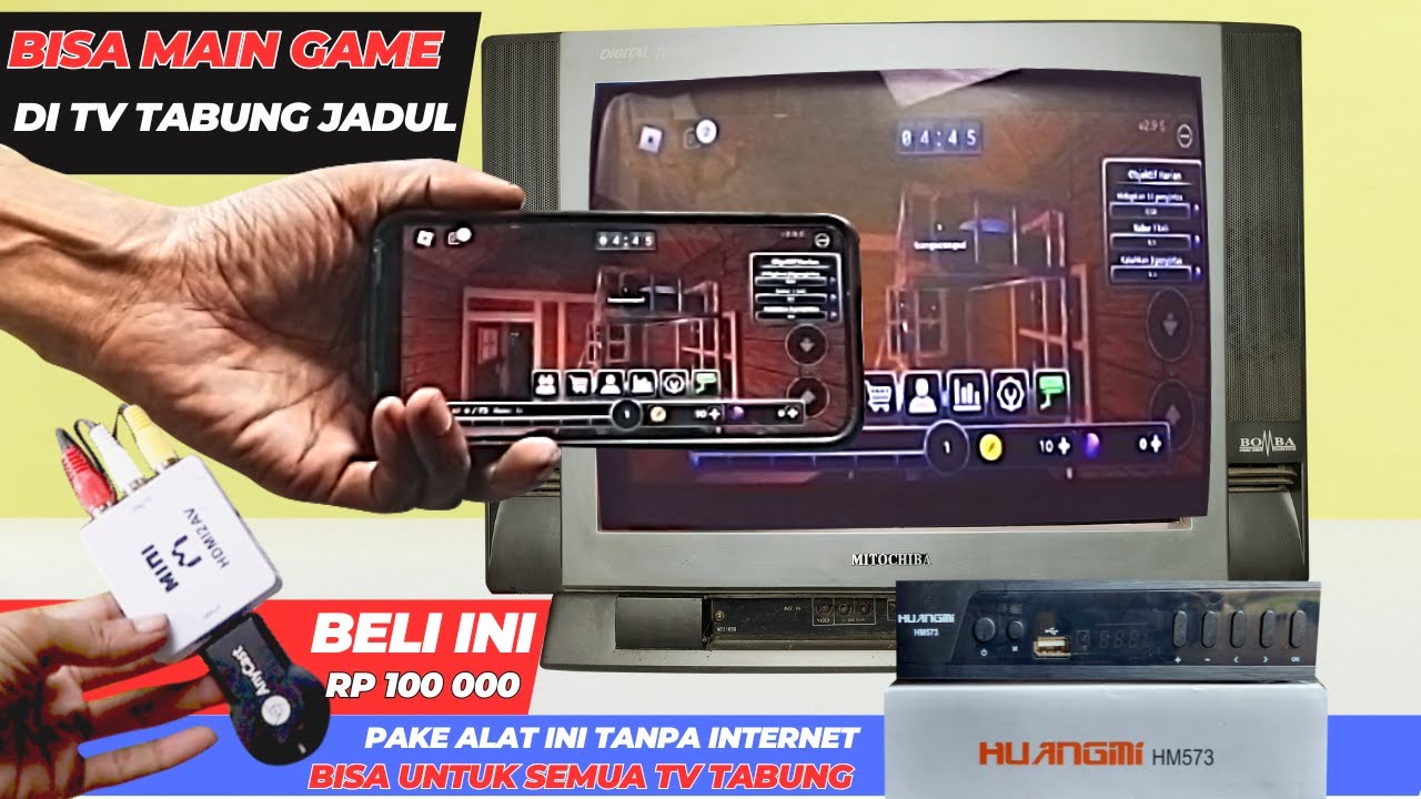 CARA MENGHUBUNGKAN LAYAR HP KE TV TABUNG PAKAI HDMI ANYCAST - YouTube