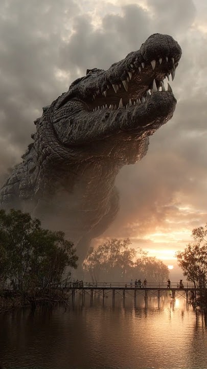 Massive 30-Foot Crocodile Attacks Bridge in Northern Australia - YouTube