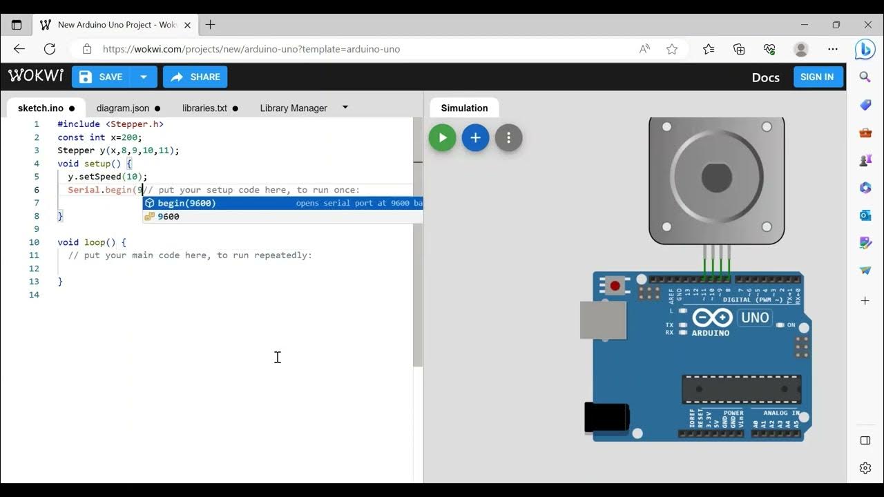 Arduino: Programming and interfacing of stepper motor to Arduino Uno - YouTube