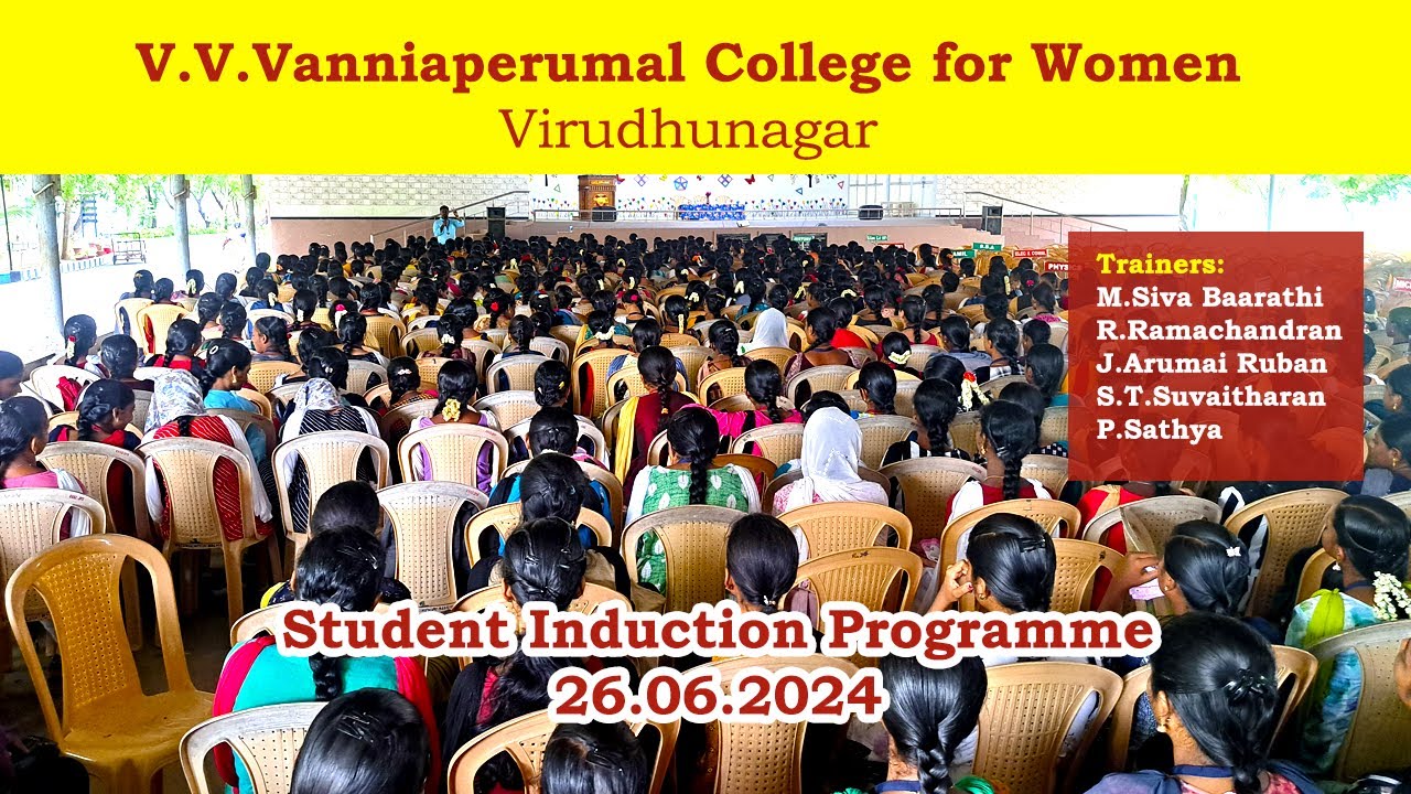 VVV College for Women Student Induction Programme on 26 06 2024 - YouTube
