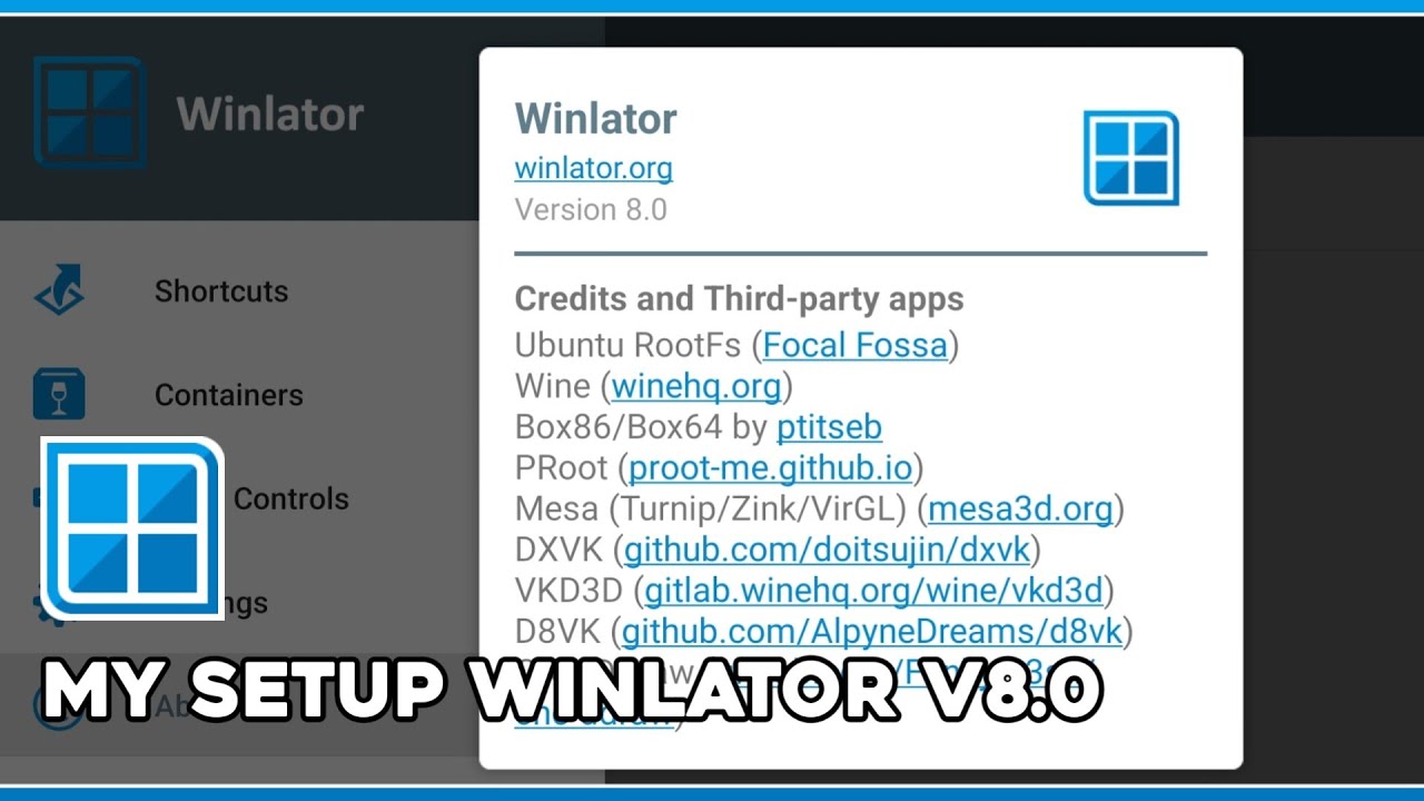 My Setup Winlator v8.0 | Windows Emulator on Android - YouTube