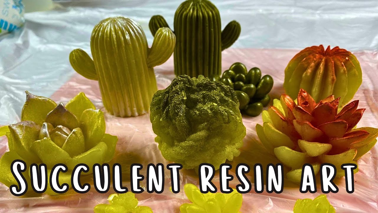 Resin Cactus & Succulents: Colorful DIY Project - YouTube