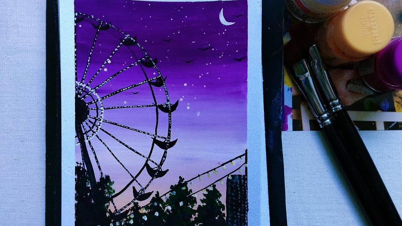 How to draw fair (mela) drawing step by step/easy for beginners # ...