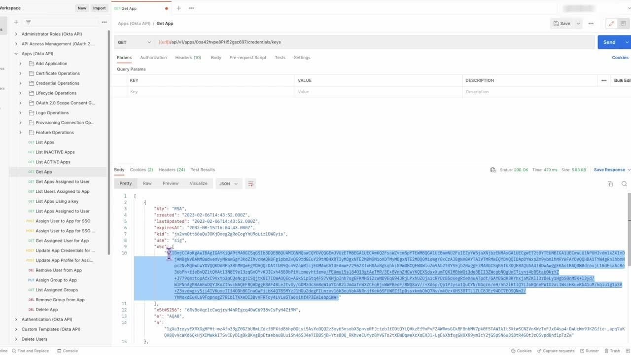 Reverting Sha256 Certificate To Sha1 In Okta With Postman Okta