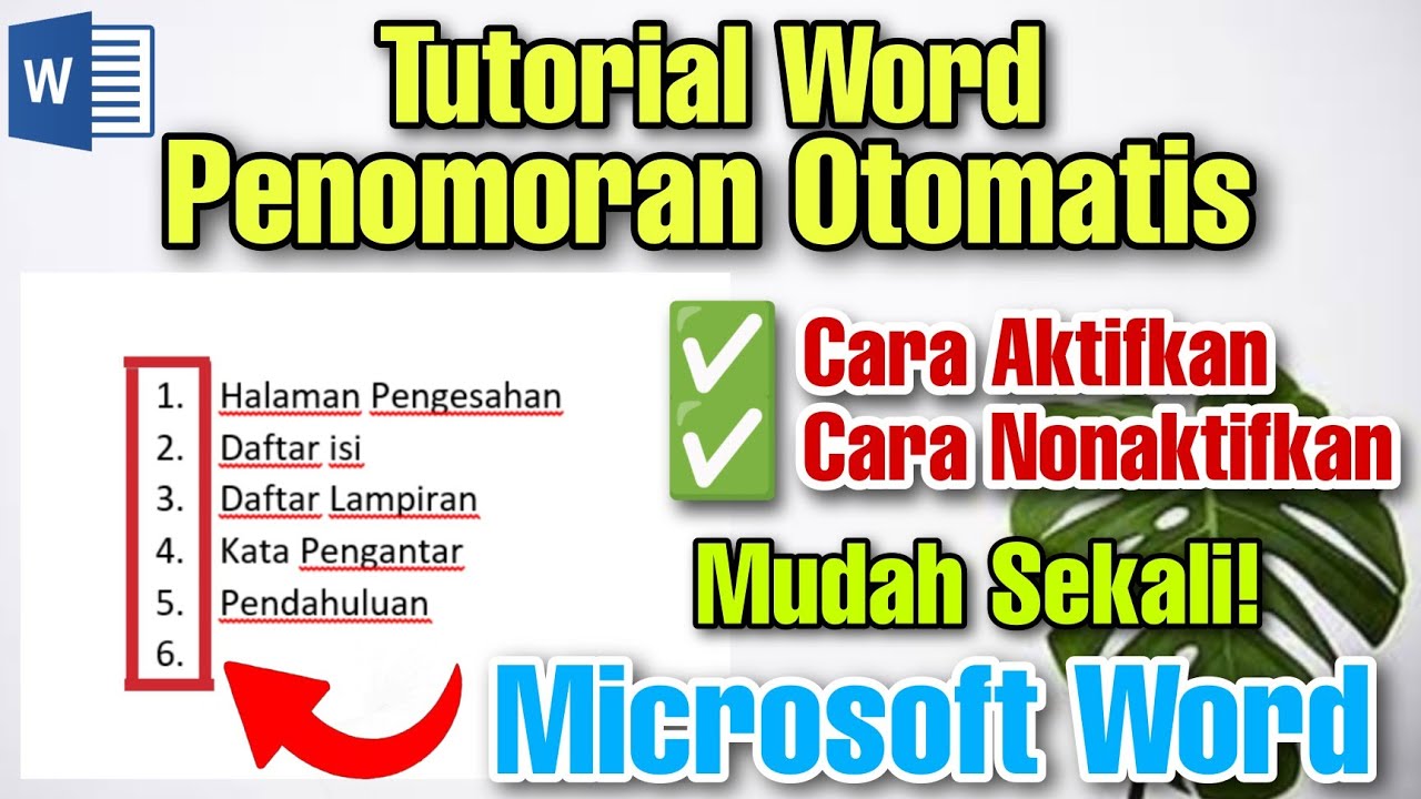 Cara Mengaktifkan dan Menonaktifkan Penomoran Otomatis di Word Sangat ...