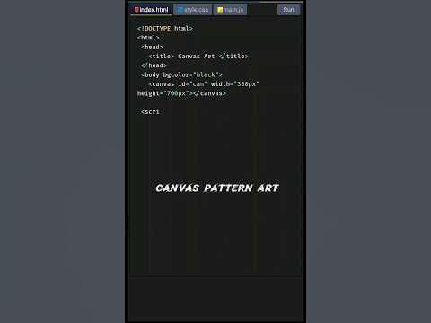 Create Line Patterns with HTML Canvas |HTML5 Canvas Tutorial #shorts # ...