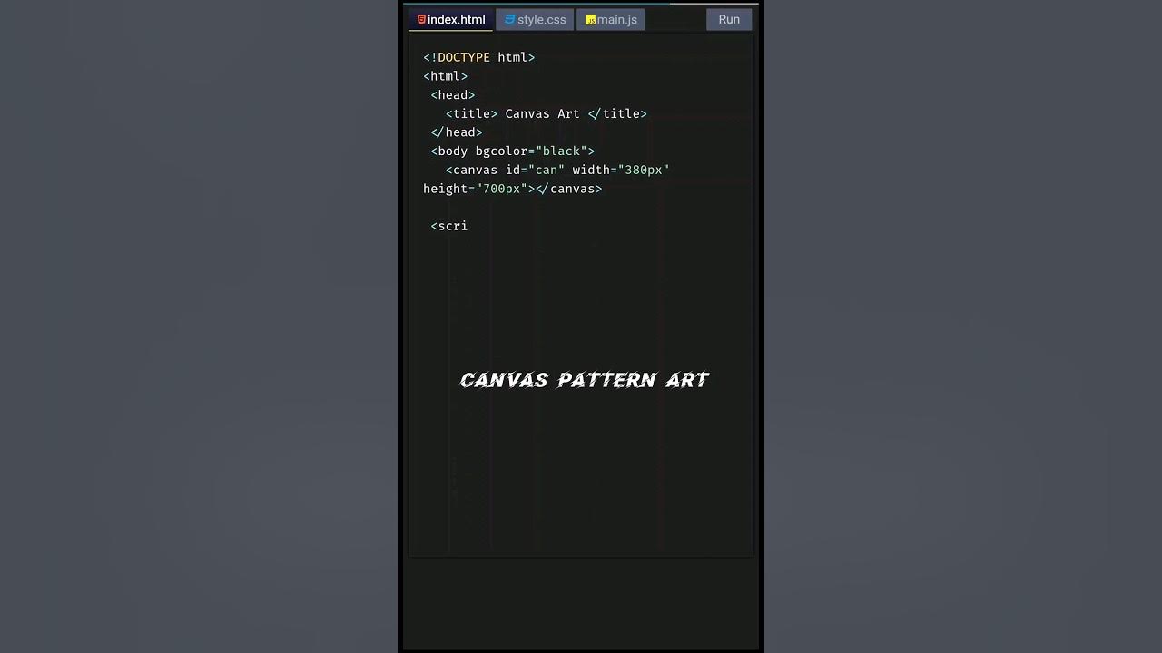 Create Line Patterns with HTML Canvas |HTML5 Canvas Tutorial #shorts #coding #JavaScript - YouTube