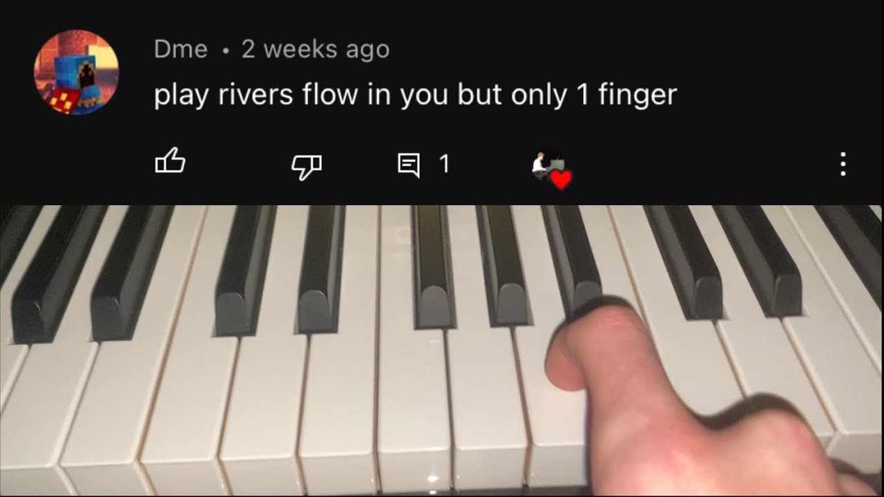 they told me to play this with ONE FINGER - YouTube