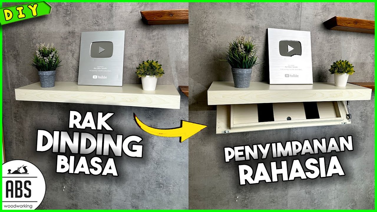 DIY RAK DINDING DENGAN SECRET STORAGE: Simpan Barang Pribadi dengan ...