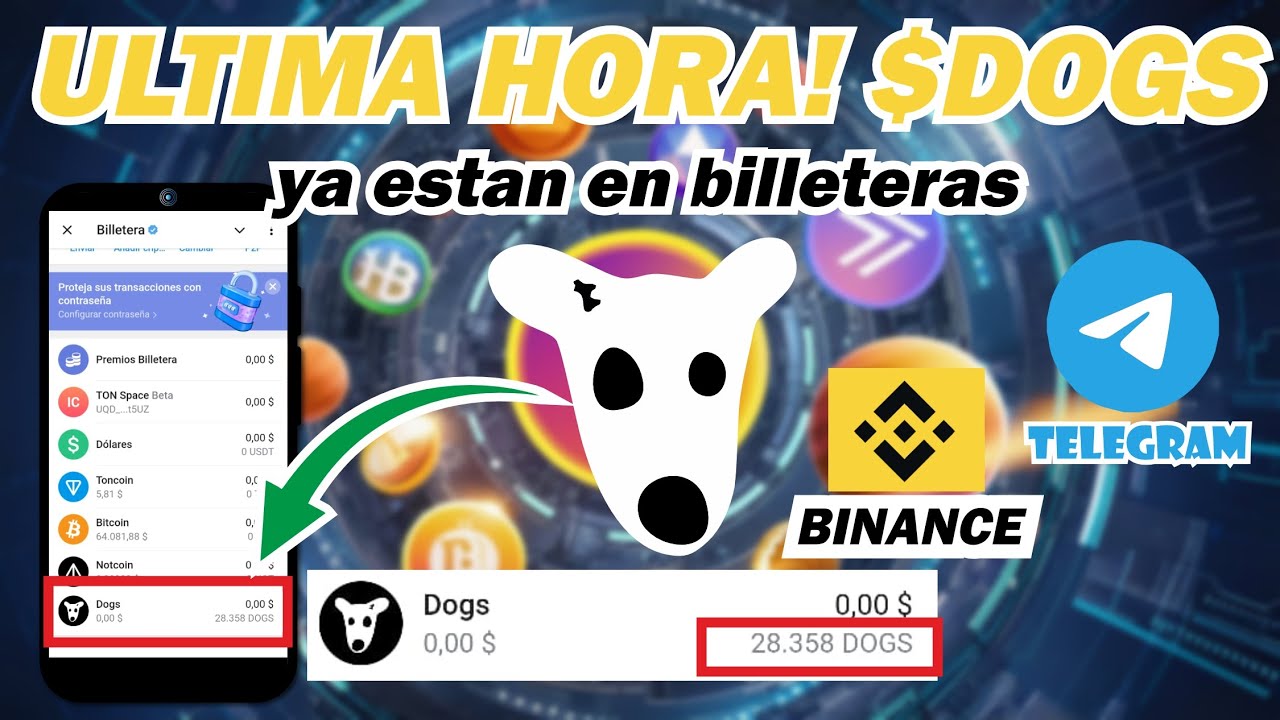 ULTIMA HORA! $DOGS ya esta en las WALLETS TELEGRAM Y BINANCE - YouTube