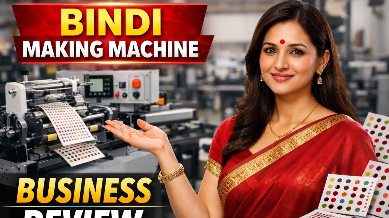 Bindi Cutting Machine ( Half Punch ) - YouTube