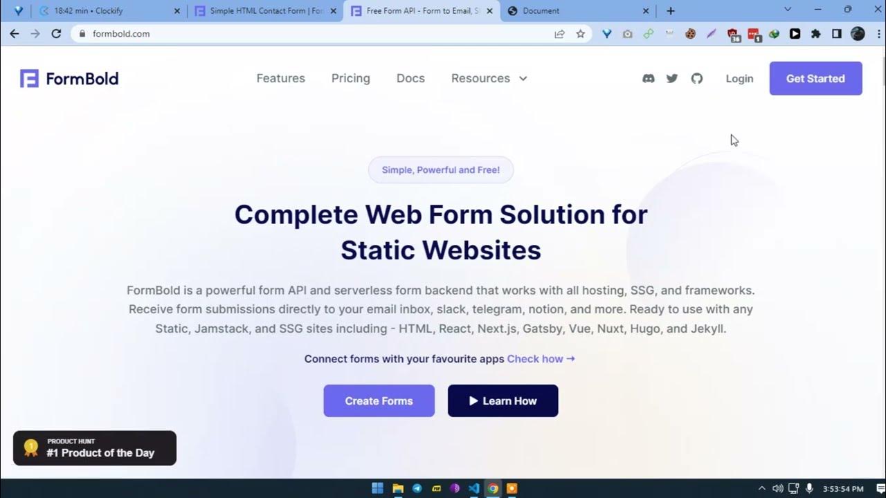 Creating a Fully Working HTML Contact Form for Website - YouTube