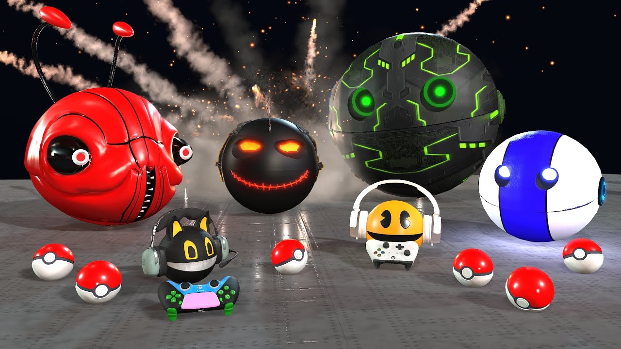 Pac Man and the cartoon cat - YouTube