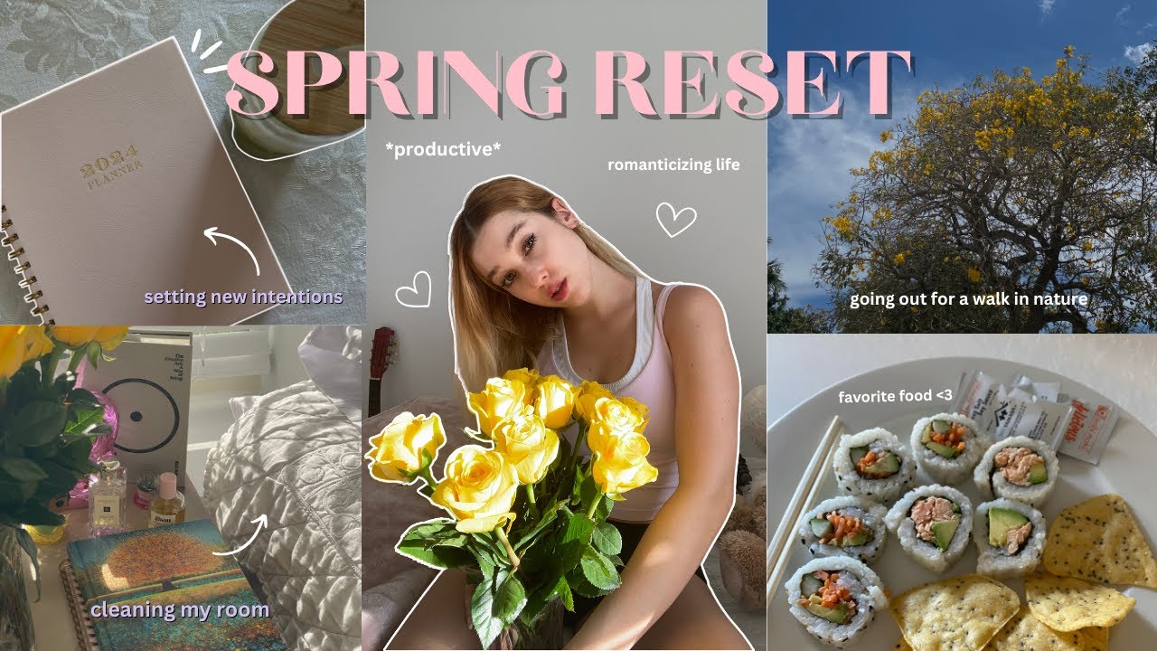 SPRING RESET VLOG 🌷 cleaning, getting active, setting new intentions ...