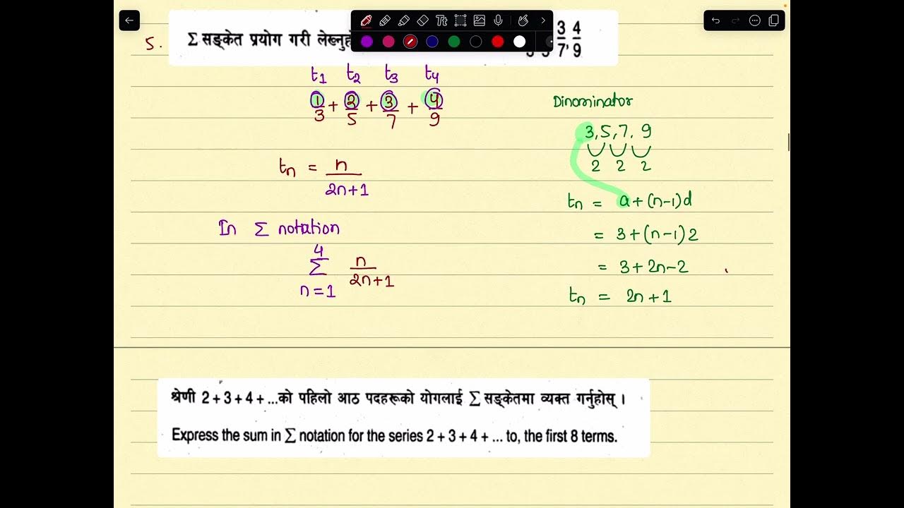 Class 9 Optional Math | Sequence and Series Concept and Important Questions | Class 9 Opt Math ...