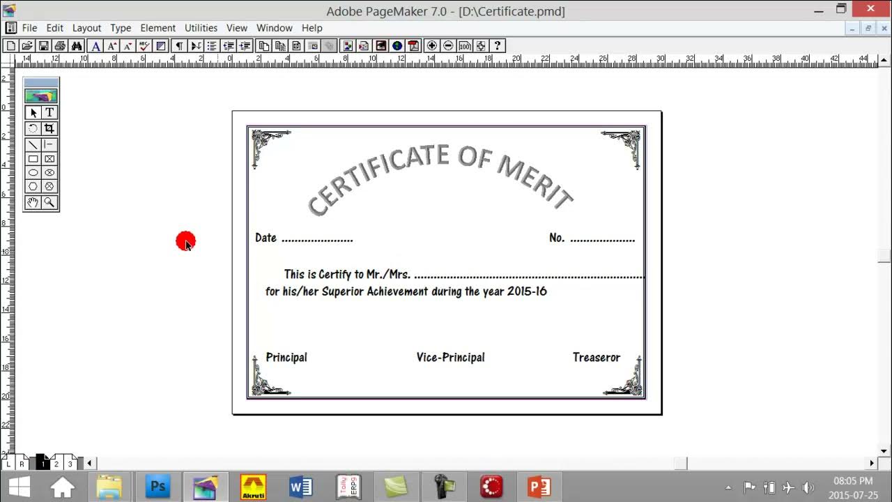 How to make Certificate in PageMaker - Part 4 (Last Part) - YouTube