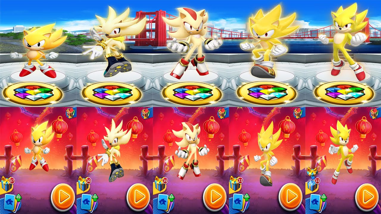 Sonic Forces vs Sonic Dash - All Super Characters: Dragonfire Sonic ...