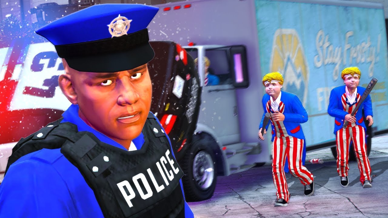 Playing as a POLICE OFFICER in the PURGE! (GTA 5) - YouTube
