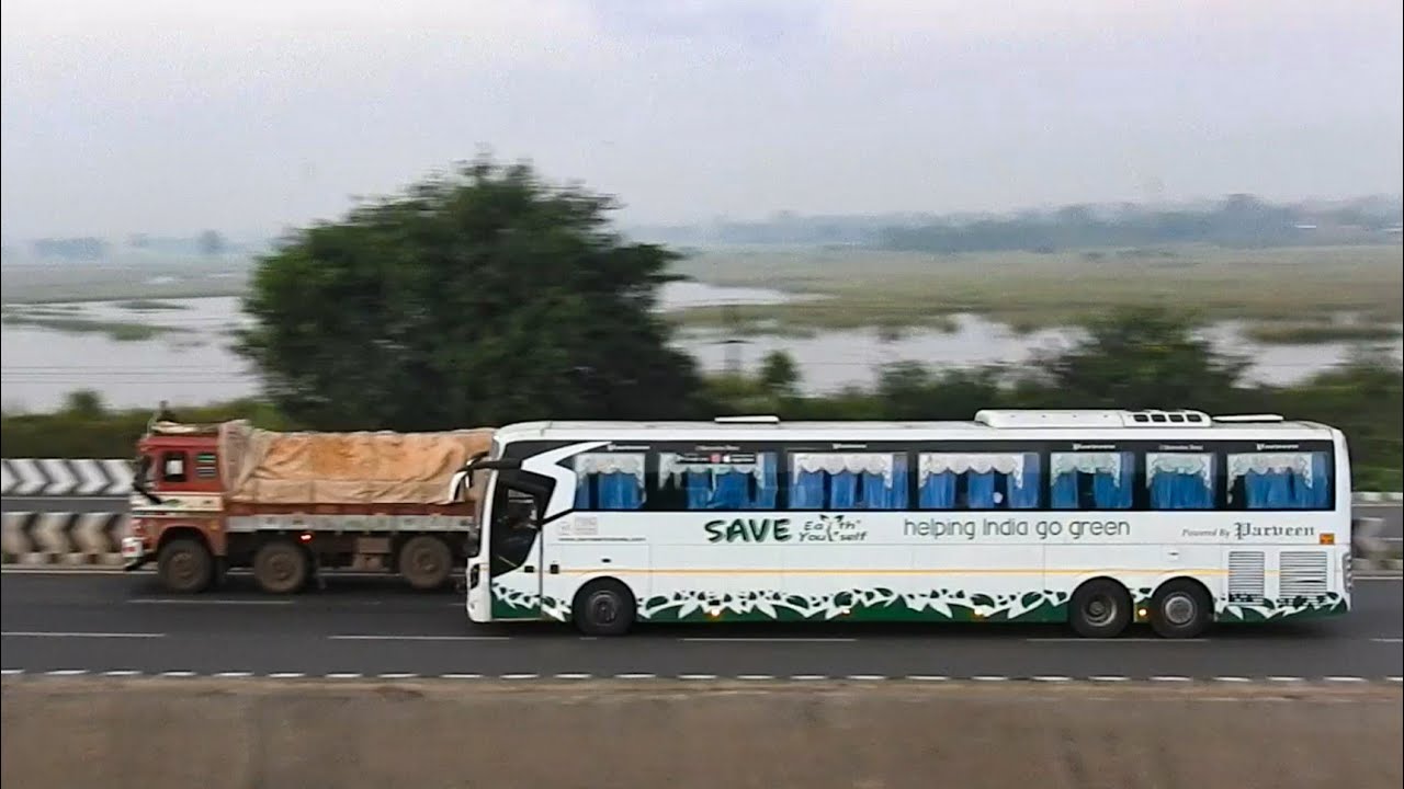 Parveen MERCEDES BENZ Multi Axle Flying to Chennai | Mercedes Benz bus ...