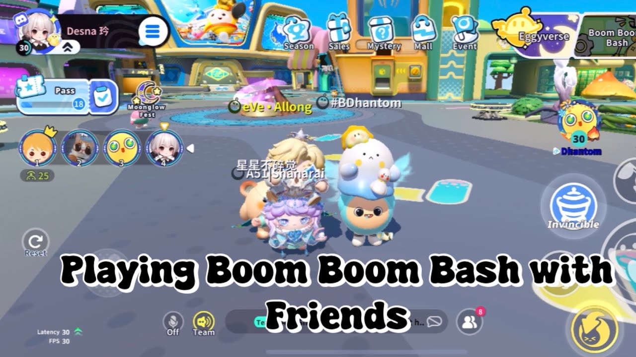 Playing Boom Boom Bash with Friends { Eggy Party} - YouTube