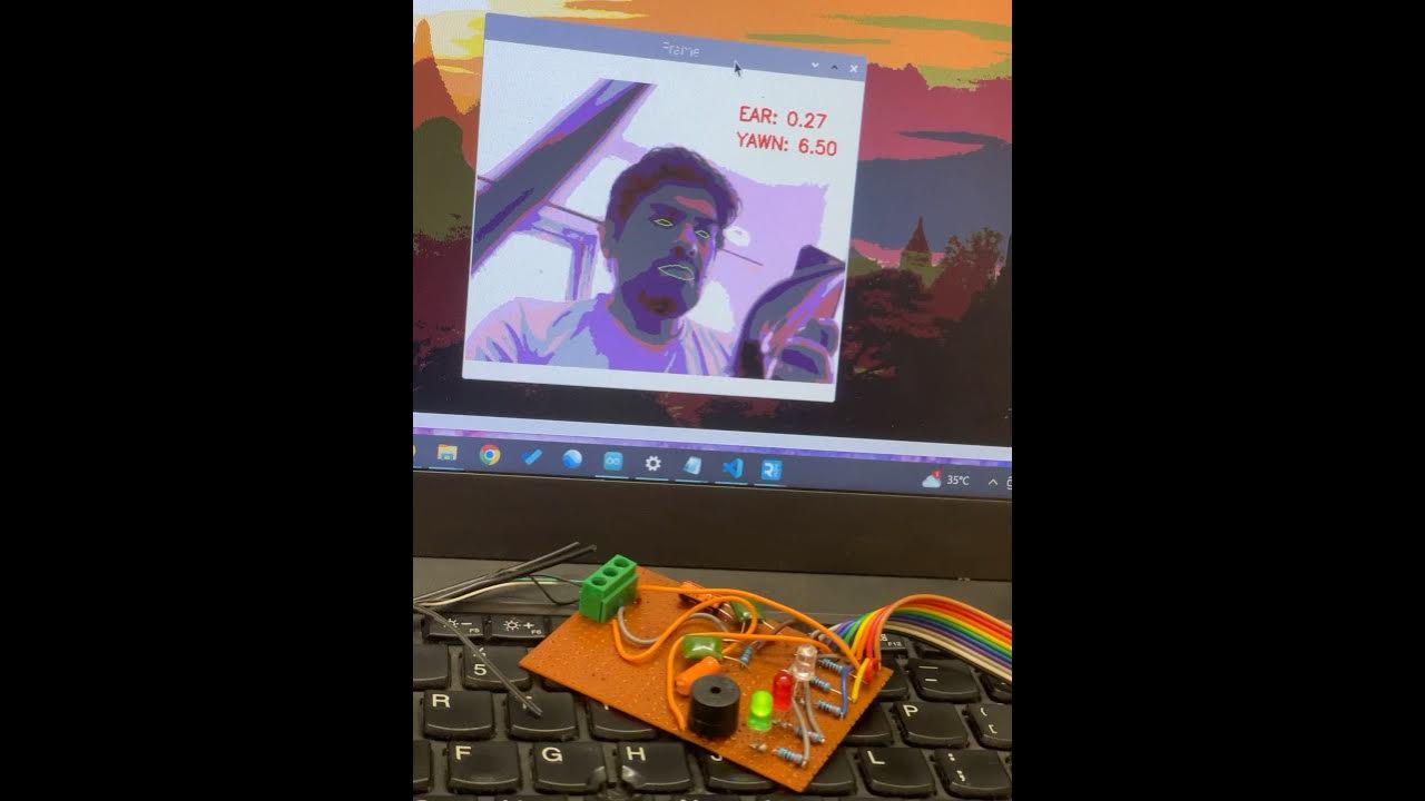 Driver Drowsiness Detector using Opencv and raspberry Pi zero - YouTube