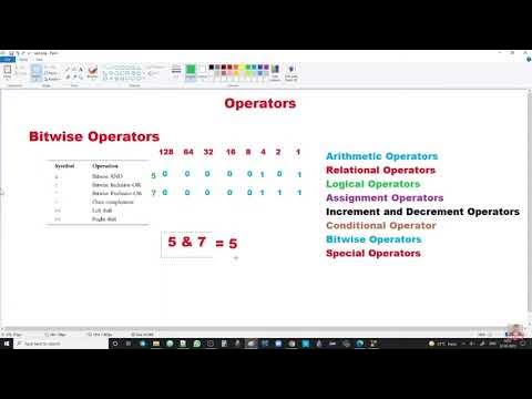 14 bitwise operators in c language - YouTube
