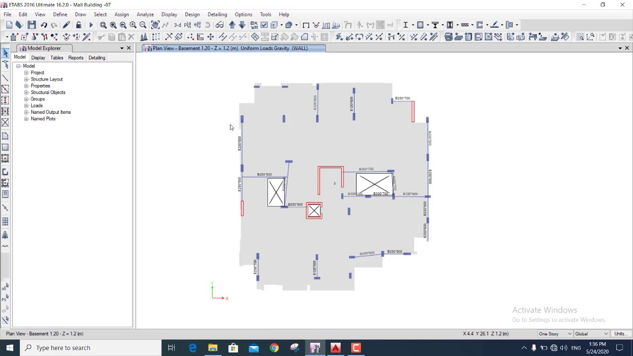 7 -Assigning of loads and completion of 3D model using Replicate (ETABS ...